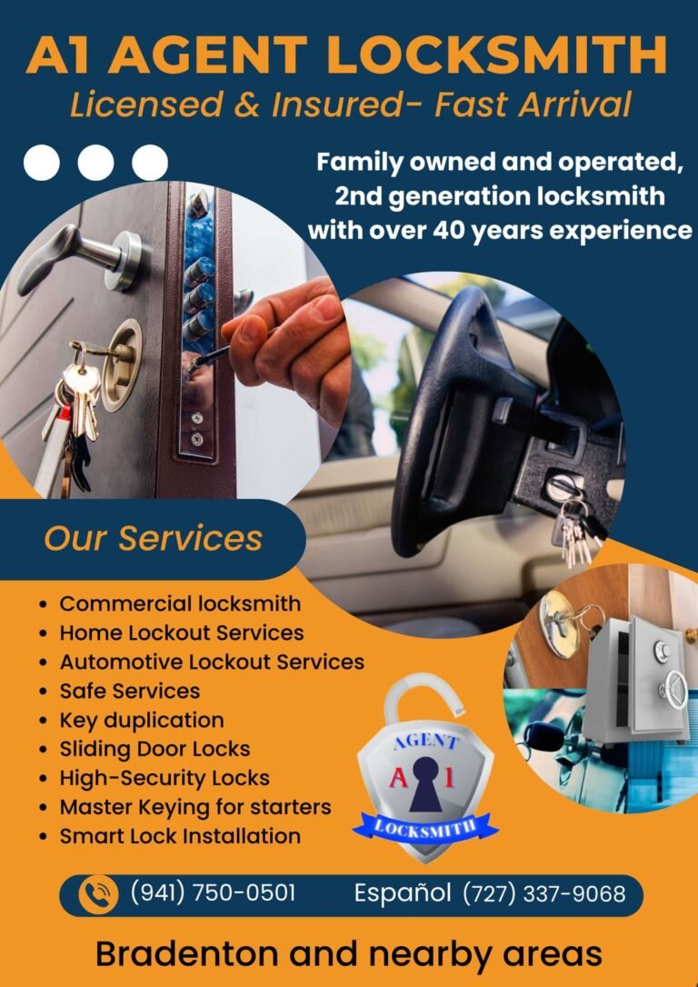 Bradenton Locksmith Coupons | A1 Agent Locksmith